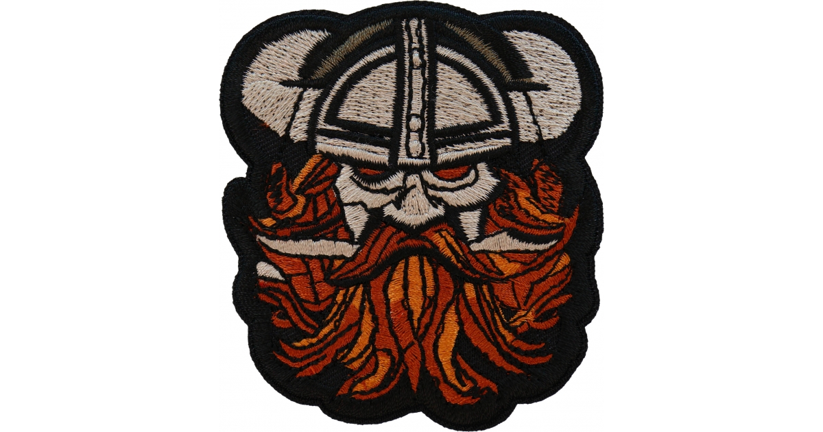 Beard Viking Iron on Patch by Ivamis Patches