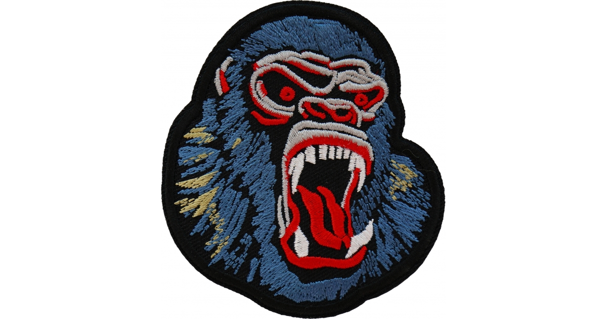 Scary Gorilla Patch - Iron on Monkey Patches by Ivamis Patches