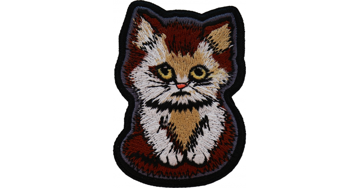 Sad Kitty Cat Iron on Patch by Ivamis Patches