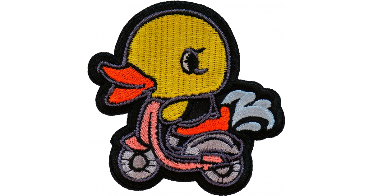 Scooter Duck Patch, Biker Vest Patches, Sew or Iron on Patch by Ivamis ...