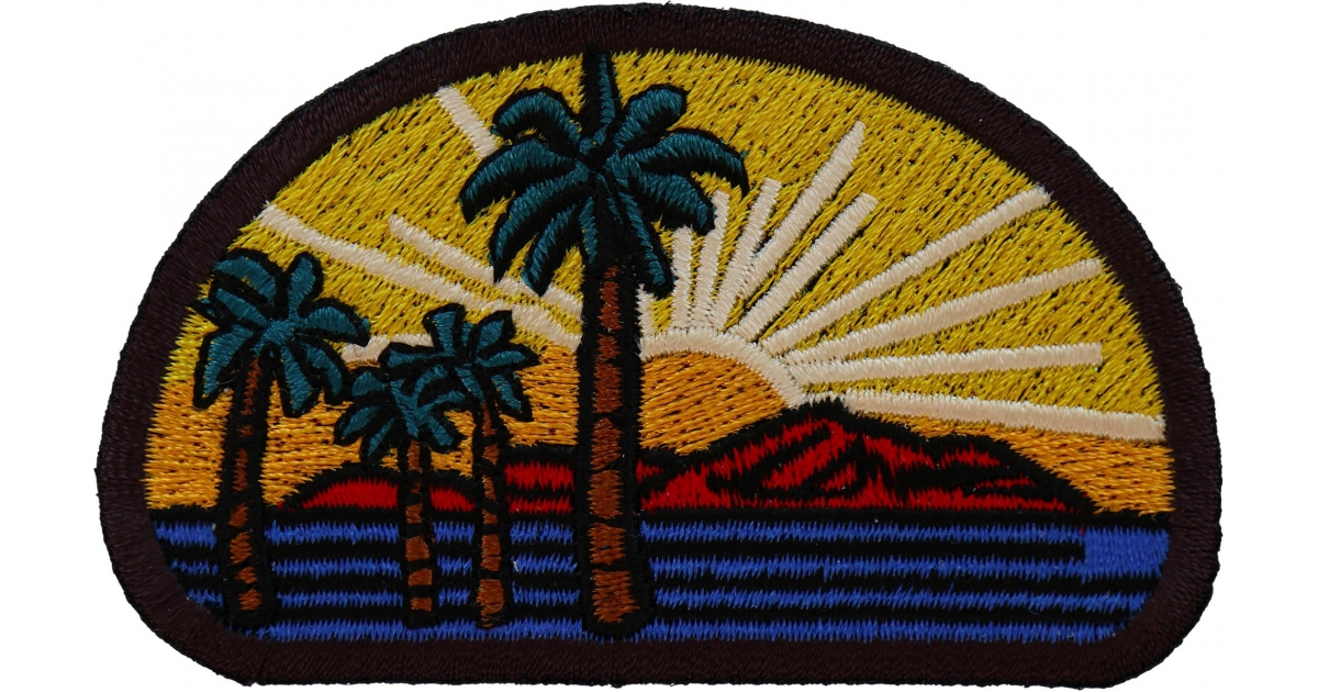 Palms and Sunset Iron on Patch by Ivamis Patches