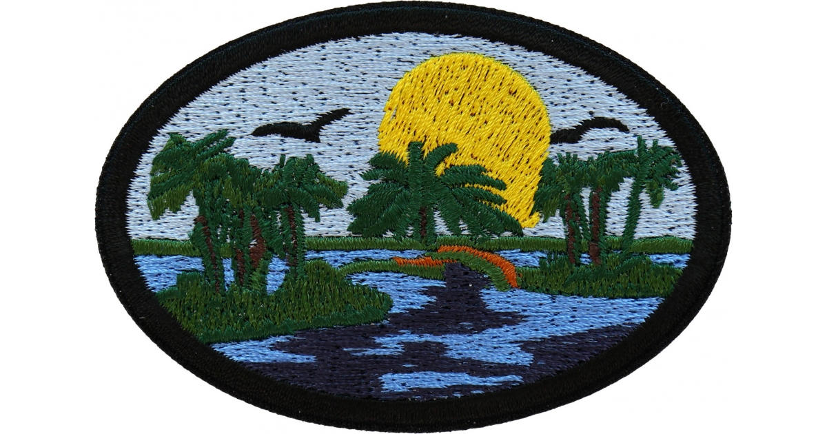 Sunset Paradise Iron on Patch by Ivamis Patches