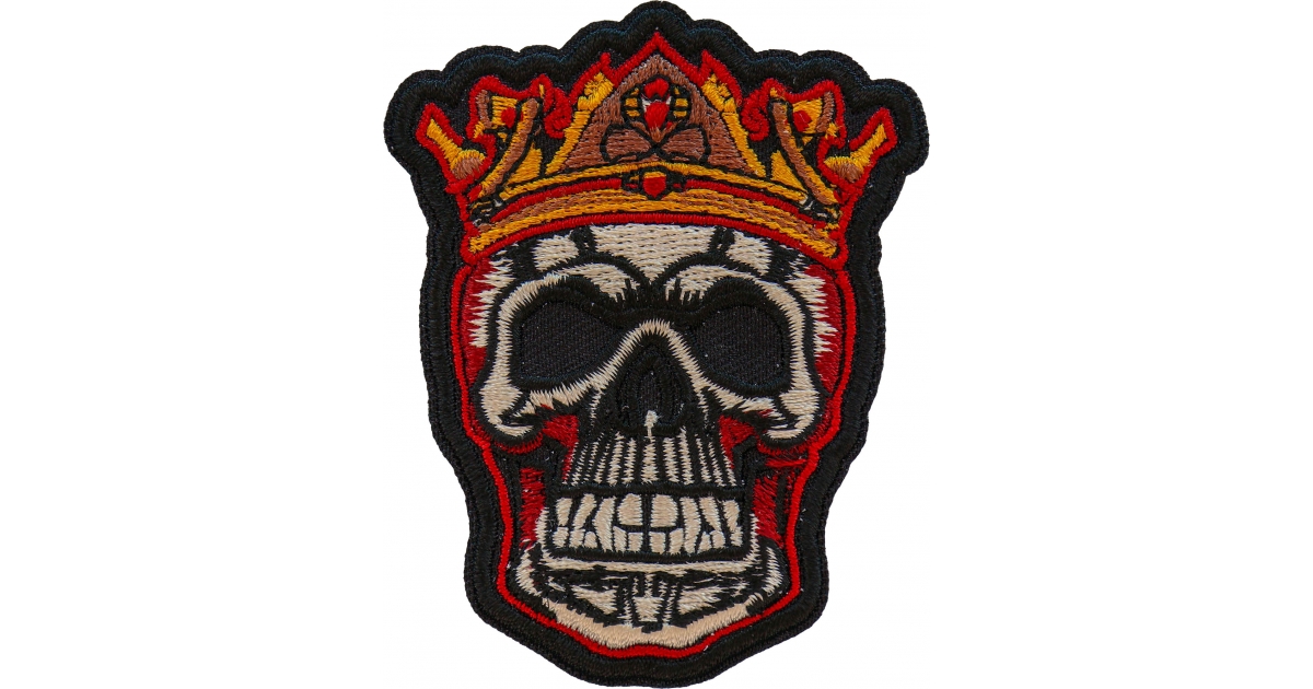King Skull Patch, Skull Patches by Ivamis Patches