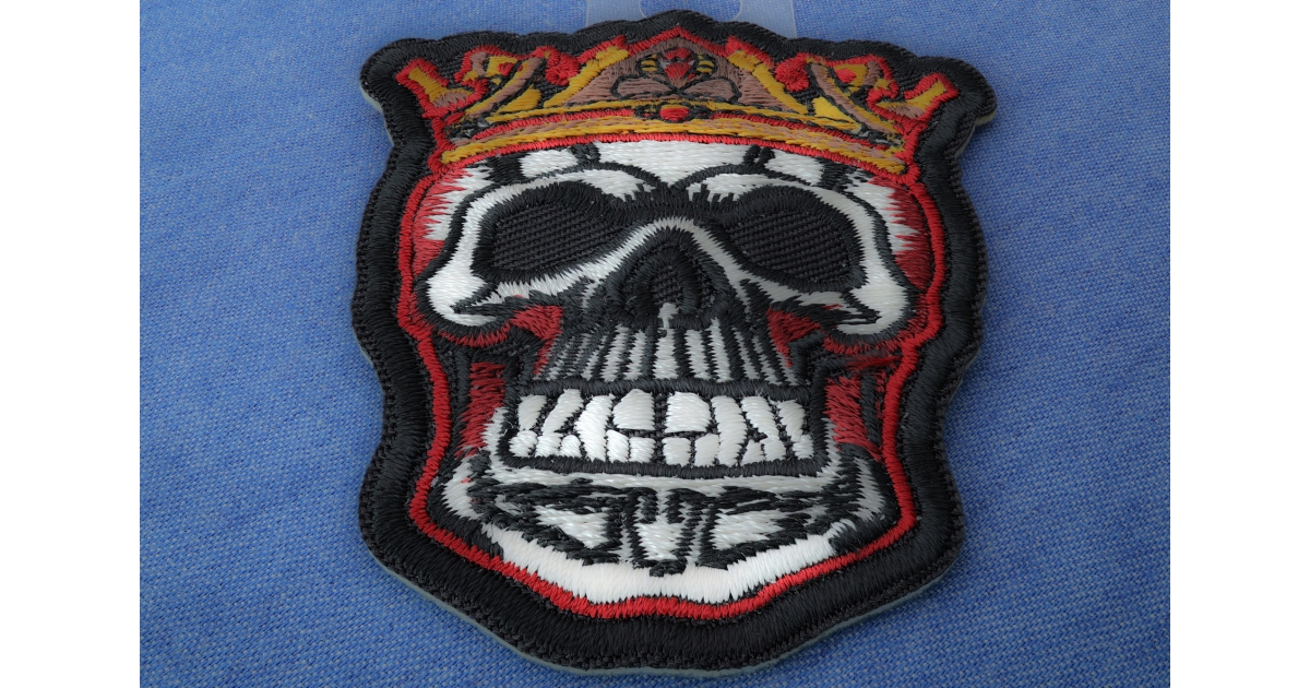 King Skull Patch, Skull Patches by Ivamis Patches