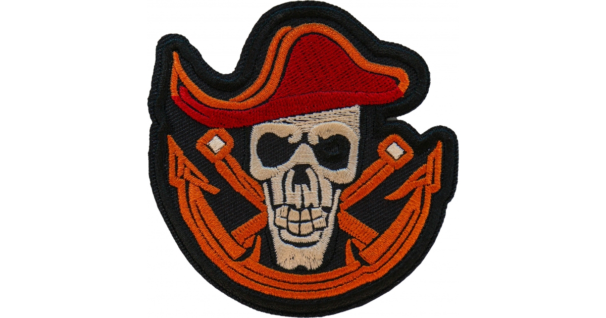 Skull Pirate Mate Patch, Skull Patches by Ivamis Patches