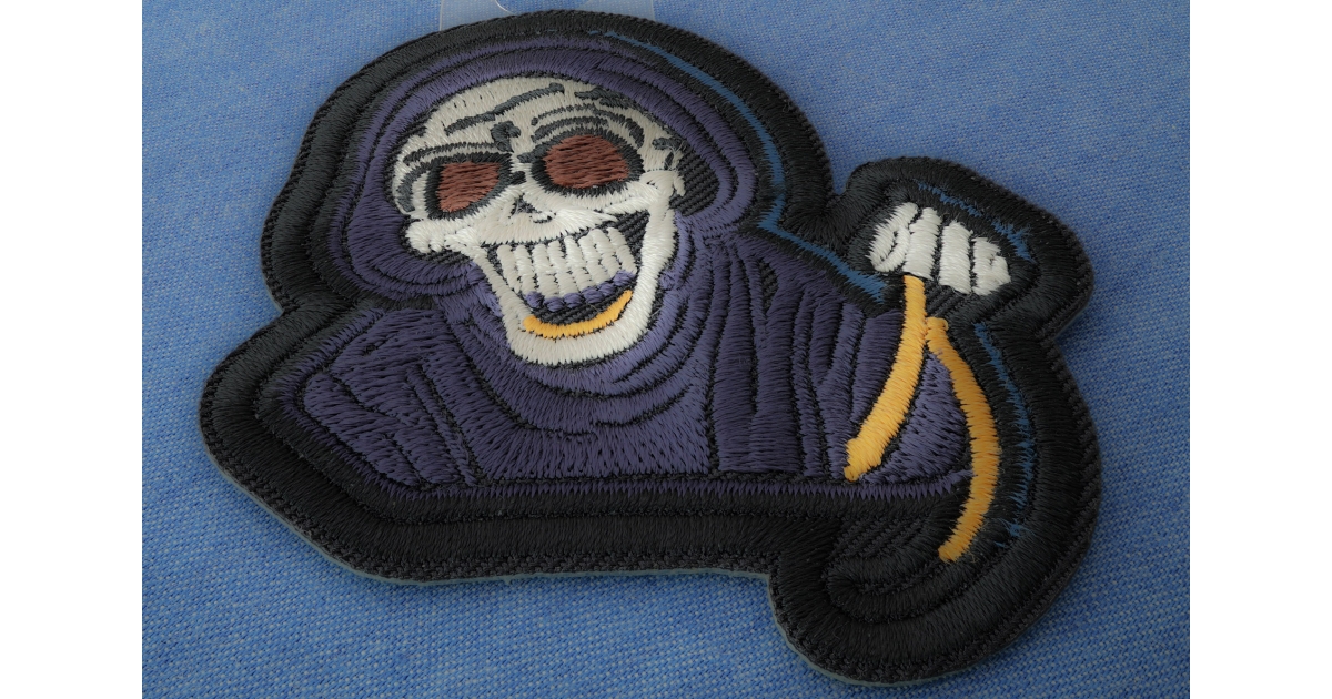 Laughing Reaper Patch, Skull Patches by Ivamis Patches