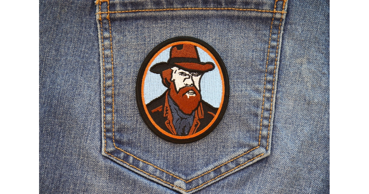 Cowboy Van Gogh Patch, Iron on Patches by Ivamis Patches