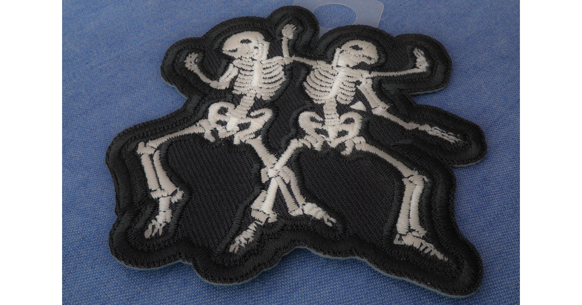 Dancing Skeletons Patch, Skull Patches by Ivamis Patches