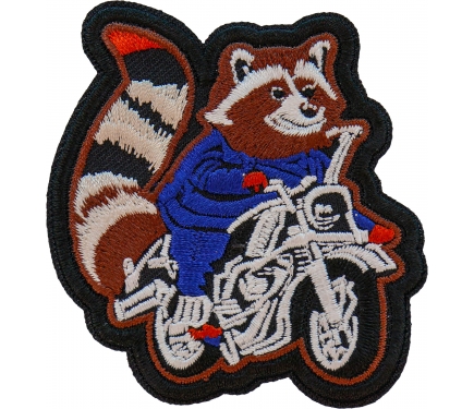 Raccoon Biker Patch, Cute Animal Patches by Ivamis Patches