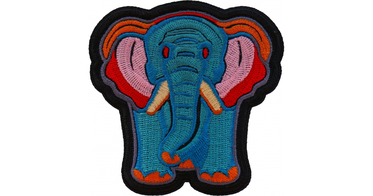 Blue Elephant Patch, Cute Animal Patches by Ivamis Patches