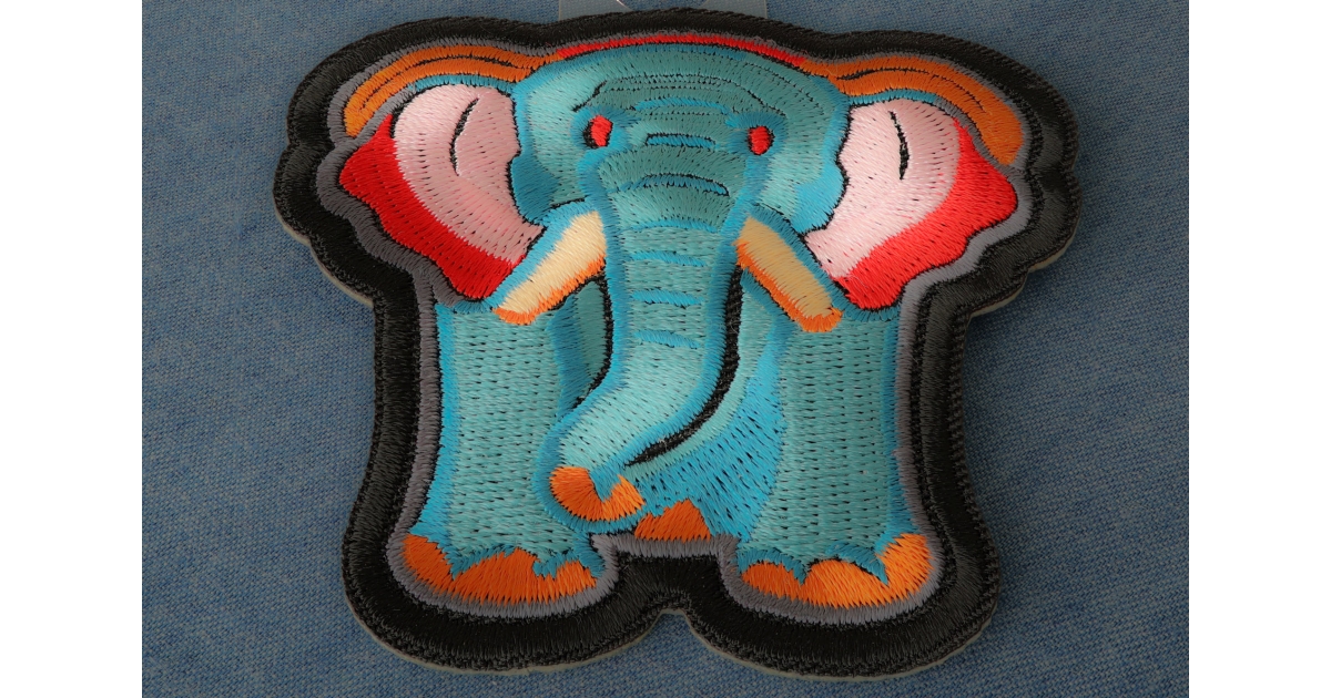 Blue Elephant Patch, Cute Animal Patches by Ivamis Patches
