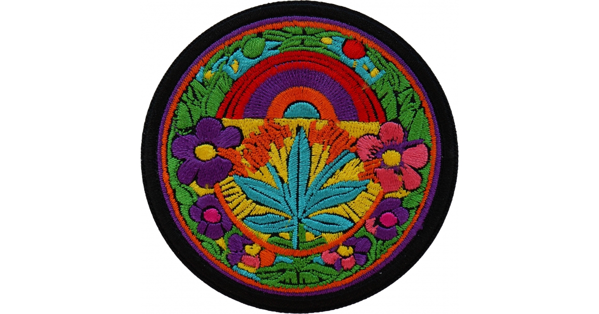 Hippie Pot LeafPatch Embroidered by Ivamis Patches