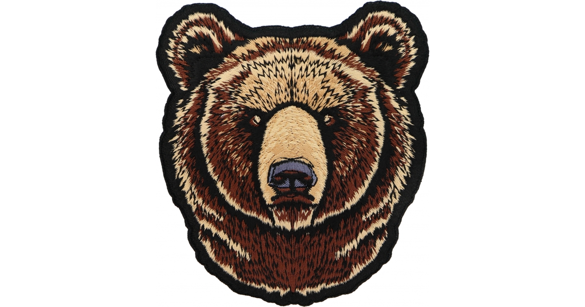 Bear Head Patch - Iron on Bear Patches by Ivamis Patches