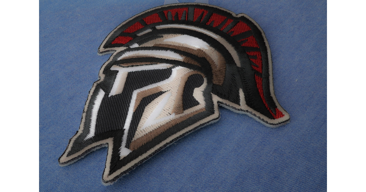 Spartan Helmet Patch - Iron on Novelty Patches by Ivamis Patches