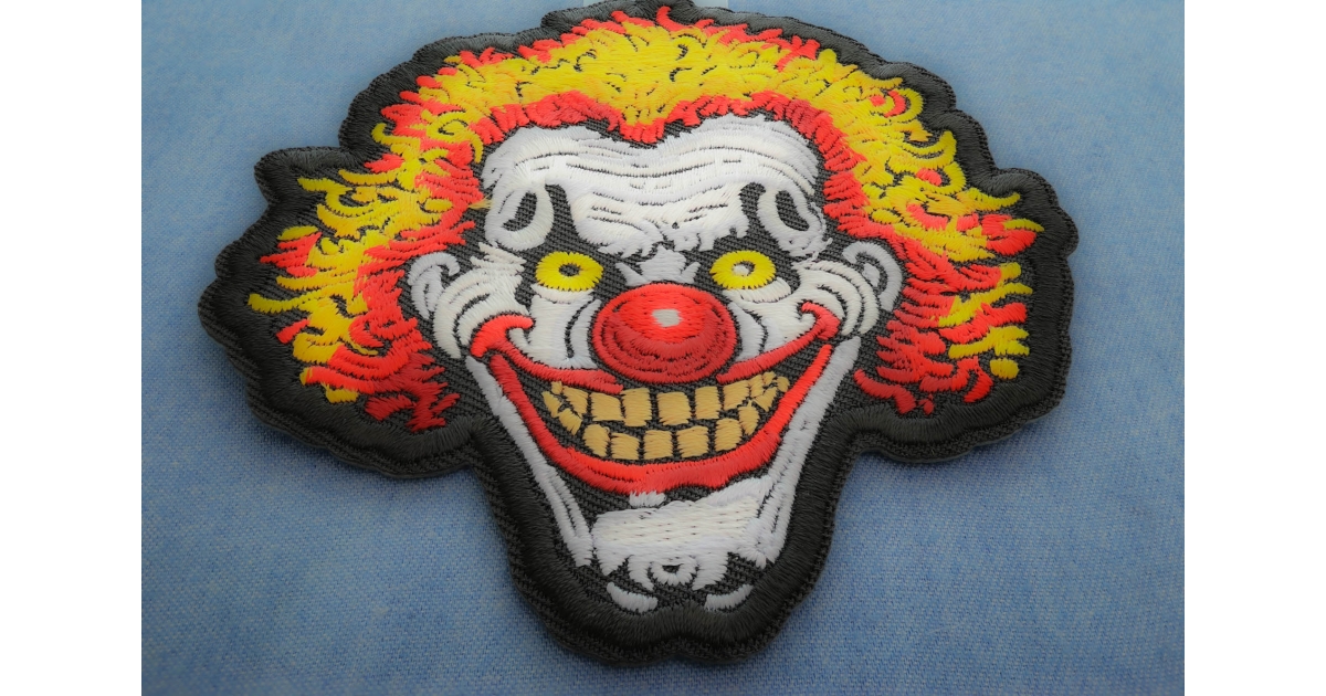 Afro Clown Patch - Iron on Novelty Patches by Ivamis Patches