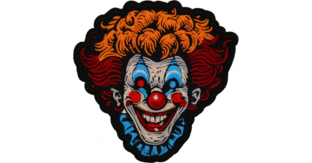 Laughing Clown Patch - Iron on Novelty Patches by Ivamis Patches