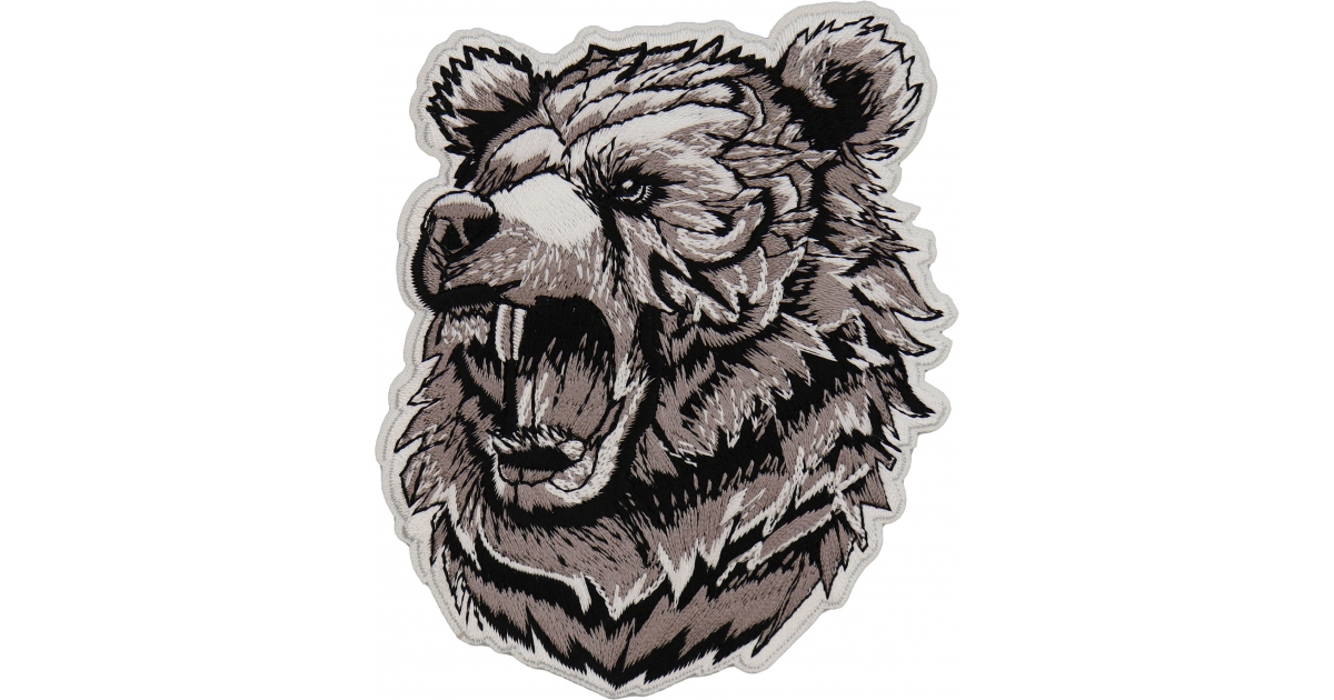 Angry Bear Patch - Iron on Bear Patches by Ivamis Patches