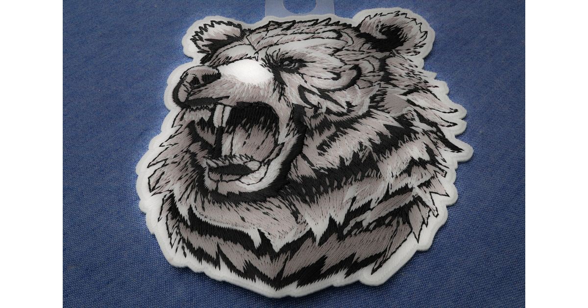 Angry Bear Patch - Iron on Bear Patches by Ivamis Patches