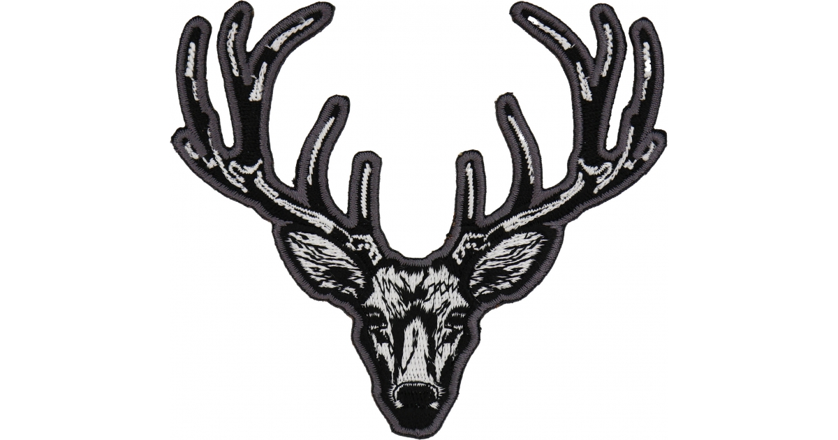 White Deer Head Patch by Ivamis Patches