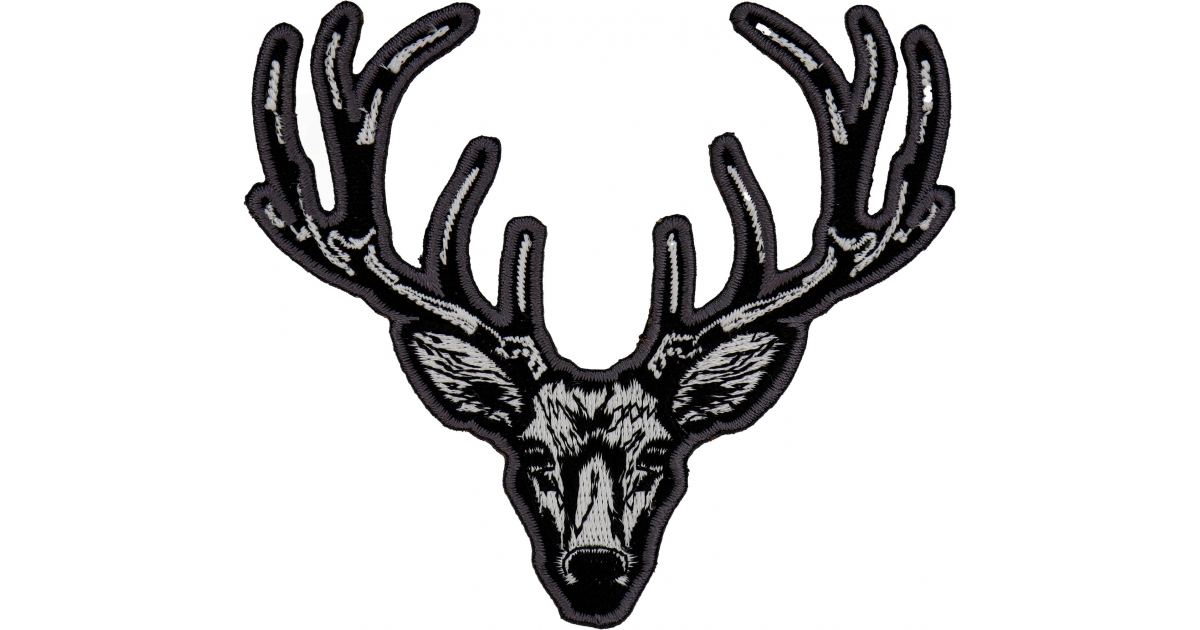 White Deer Head Patch by Ivamis Patches