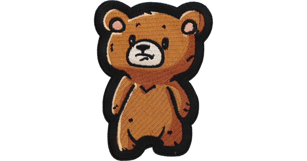 Scared Bear Patch - Iron on Bear Patches by Ivamis Patches