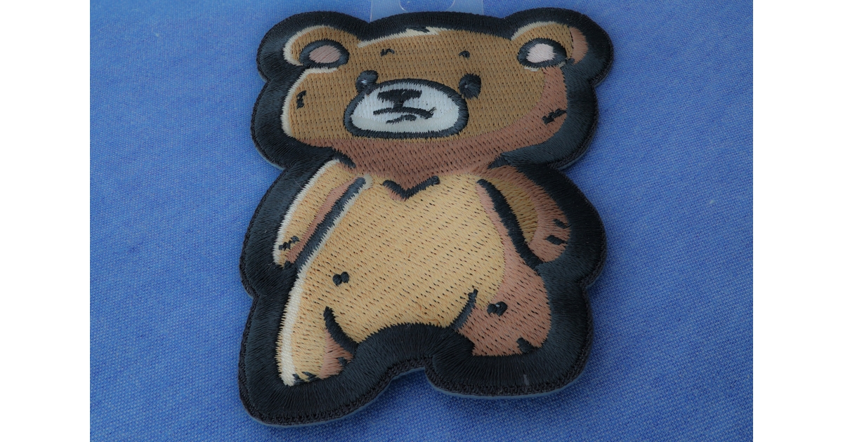 Scared Bear Patch - Iron on Bear Patches by Ivamis Patches