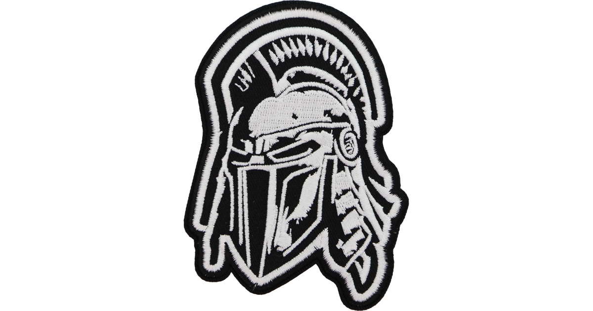 Spartan Helmet Patch - Iron on Novelty Patches by Ivamis Patches