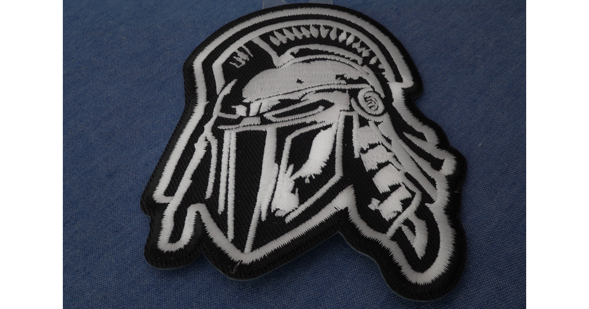 Spartan Helmet Patch - Iron on Novelty Patches by Ivamis Patches