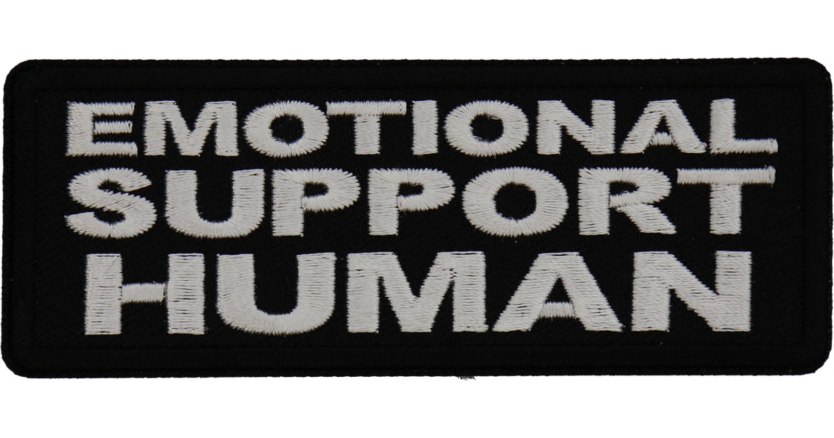 Emotional Support Human Patch, Funny Saying Patches, Sew or Iron on ...