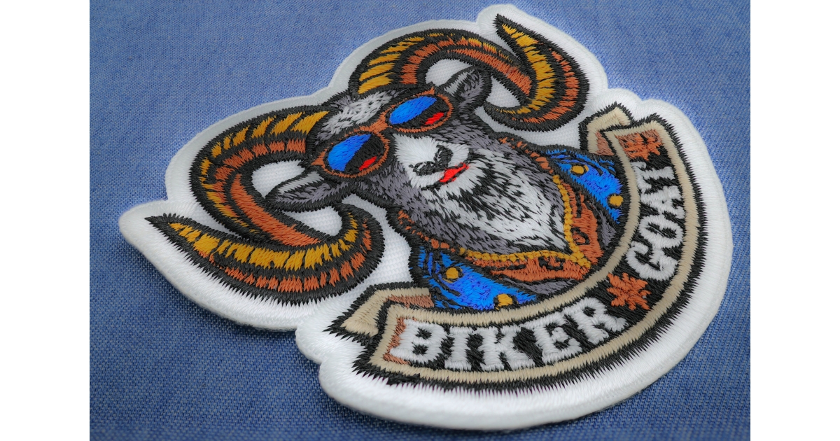 Biker Goat Patch by Ivamis Patches