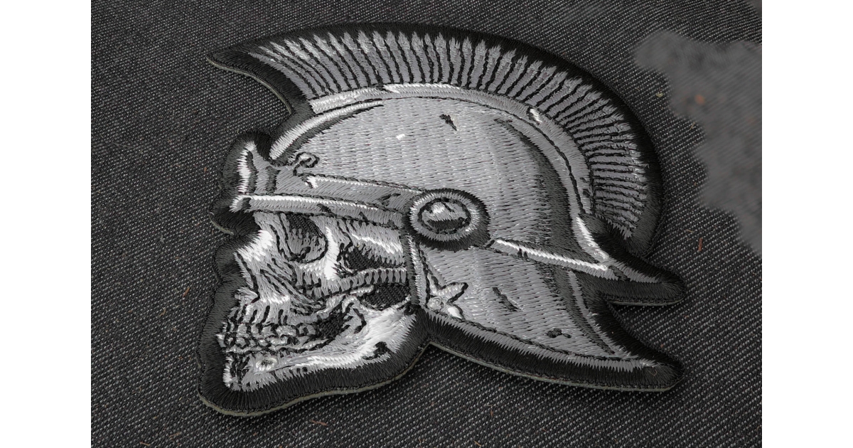 Roman Skull Patch by Ivamis Patches