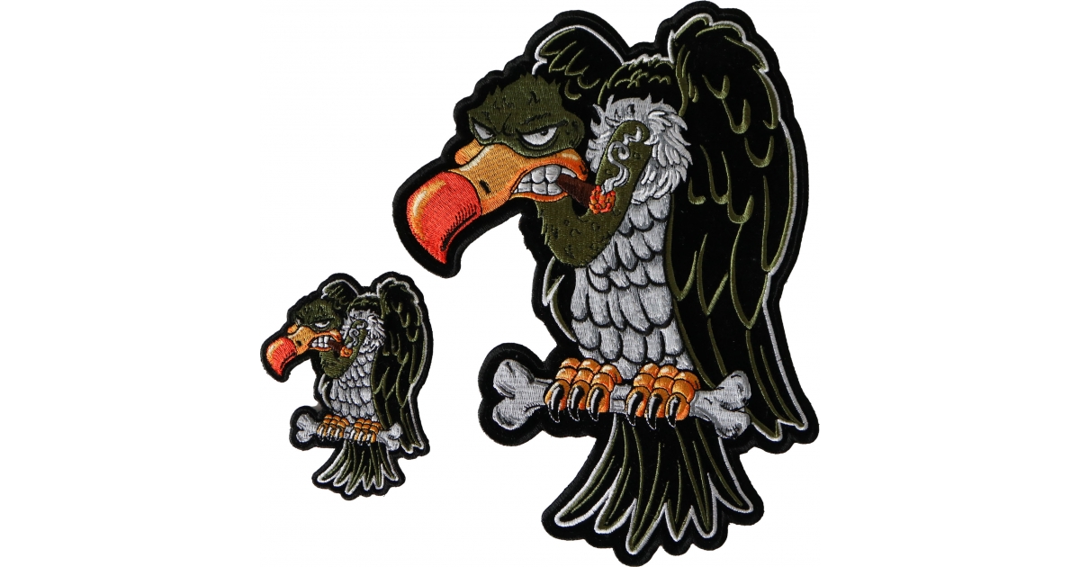 Cigar Vulture Patches Set of Large and Small by Ivamis Patches