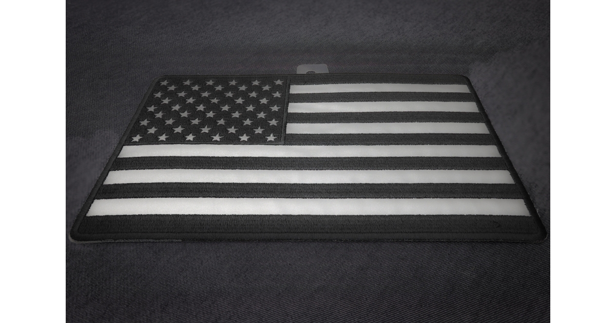 American Flag Patch, Large Reflective Back Patch for Jackets by Ivamis ...