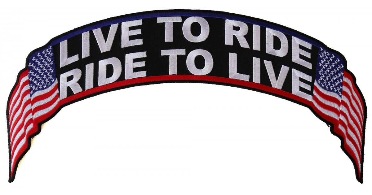 Live To Ride Ride To Live Patch - Large Back Patches by Ivamis Patches
