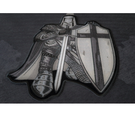 Kneeled Knight Patch, Large Christian Back Patches by Ivamis Patches