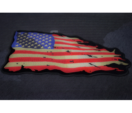 Waving American Flag Patch, Large Patriotic Patches by Ivamis Patches