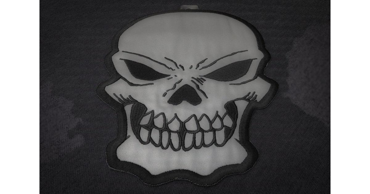 Skull Patch, Large Skull Patches for Biker Jackets by Ivamis Patches