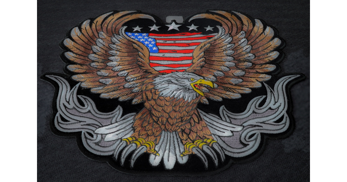 American Flag Eagle Patch, Large Eagle Patches for Jackets by Ivamis ...