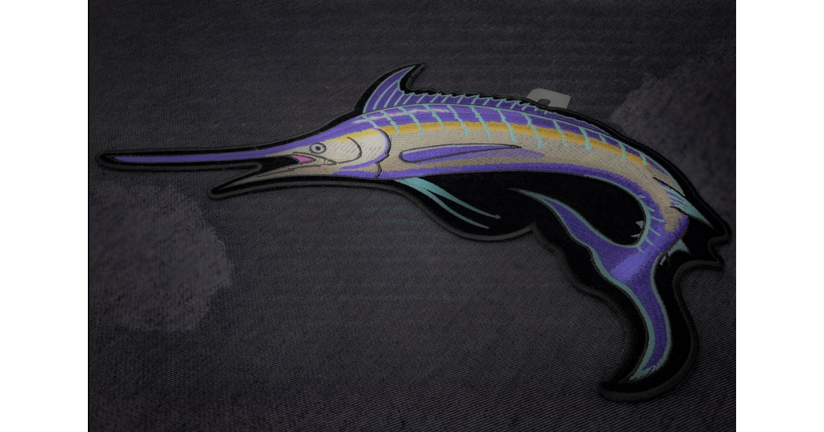 Large Swordfish Patch, Large Animal Patches for Jackets by Ivamis Patches