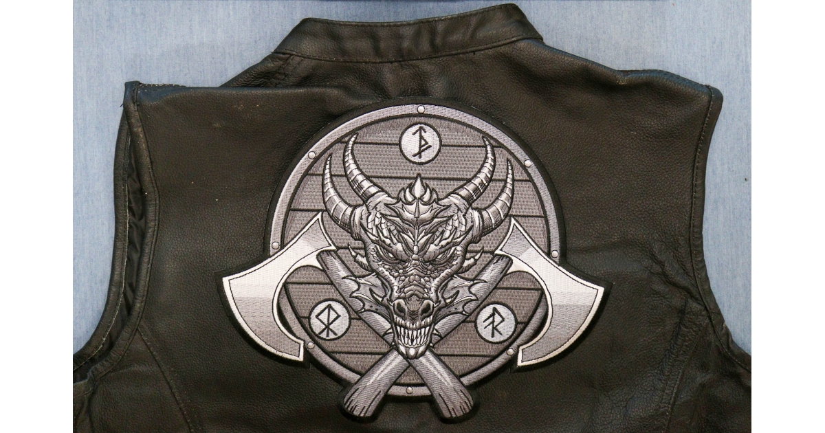 Viking Dragon and Axes Patch by Ivamis Patches