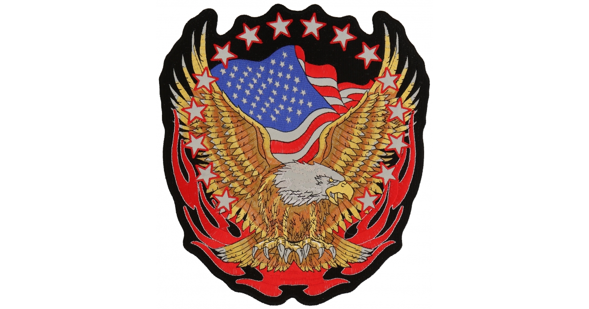 Reflective Large Eagle Patch | Eagle Patches -TheCheapPlace