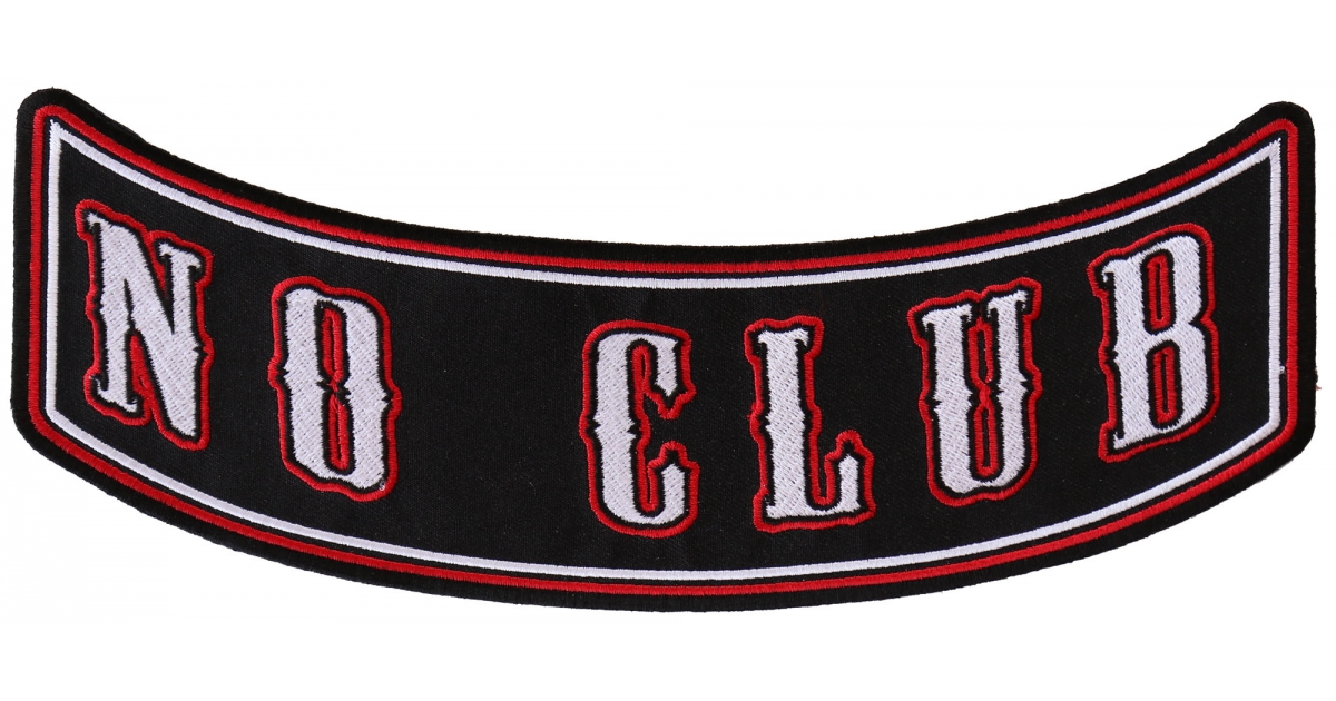 No Club Patch - Large Back Patches by Ivamis Patches