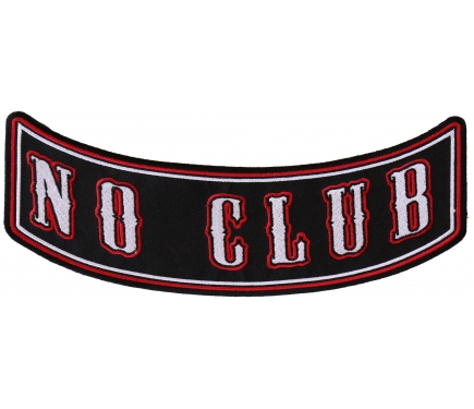 No Club Patch - Large Back Patches by Ivamis Patches