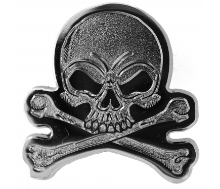 Skull Biker Pin by Ivamis Patches