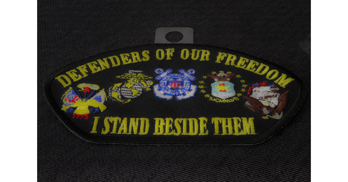 Cap Defenders Of Our Freedom I Stand Beside Them Patch | US Military ...
