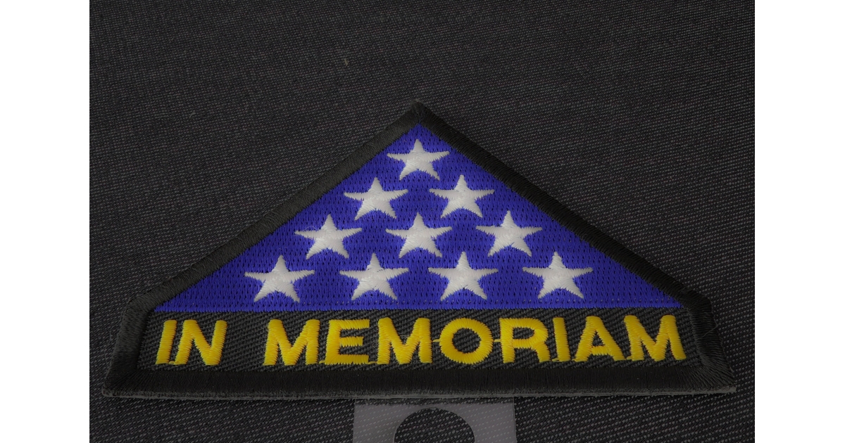 In Memoriam Folded Flag Patch | US Military Veteran Patches by Ivamis ...