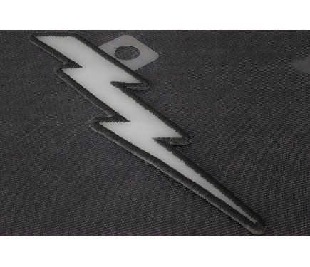 Reflective Lightning Bolt Right Patch, Embroidered Iron On Patch ...