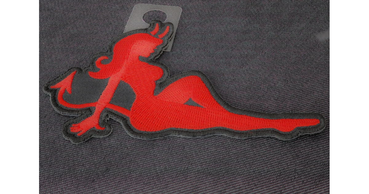 Red Devil Girl Patch by Ivamis Patches