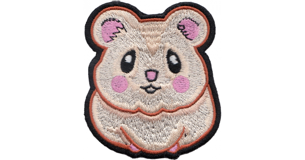 Cute Hamster Iron on Patch by Ivamis Patches