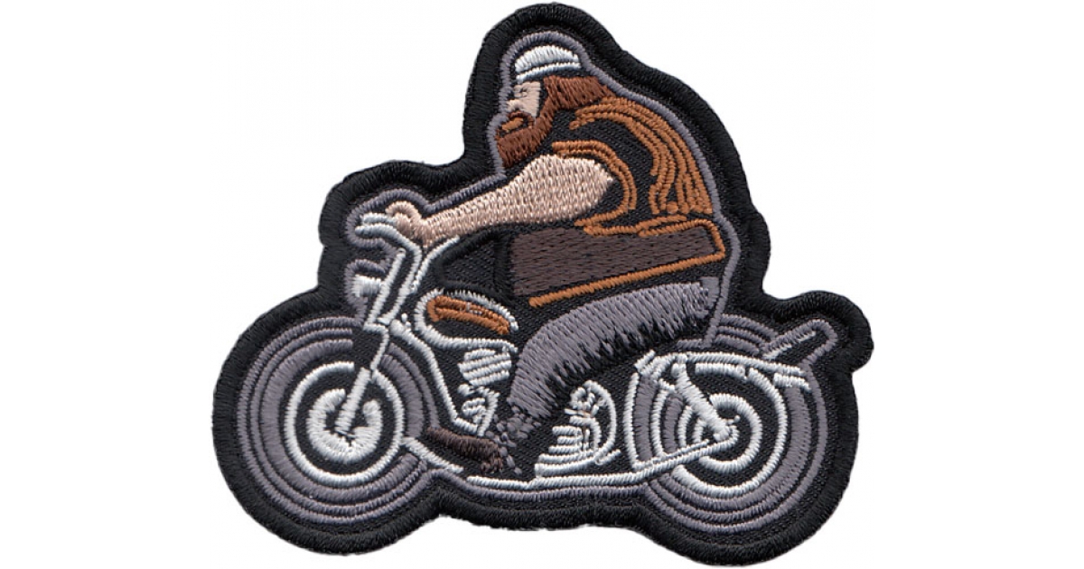 Fat Biker Motorcycle Patch Embroidered by Ivamis Patches